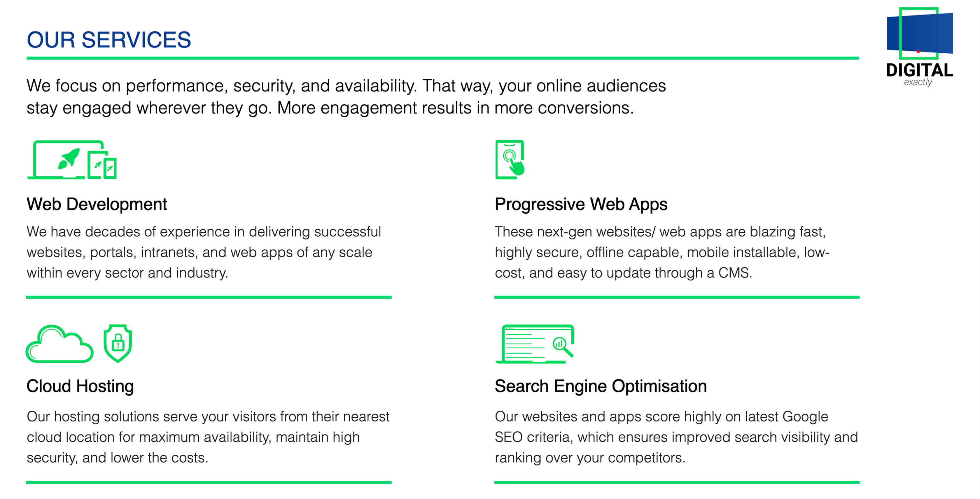 Custom designed app-like websites for more engagement and conversions